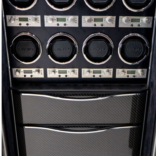 Titan - Mid-Size Luxury Watch Safe in Dark Grey with Carbon Fiber ...