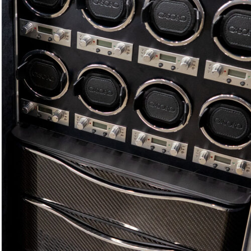 Titan - Mid-Size Luxury Watch Safe in Dark Grey with Carbon Fiber ...